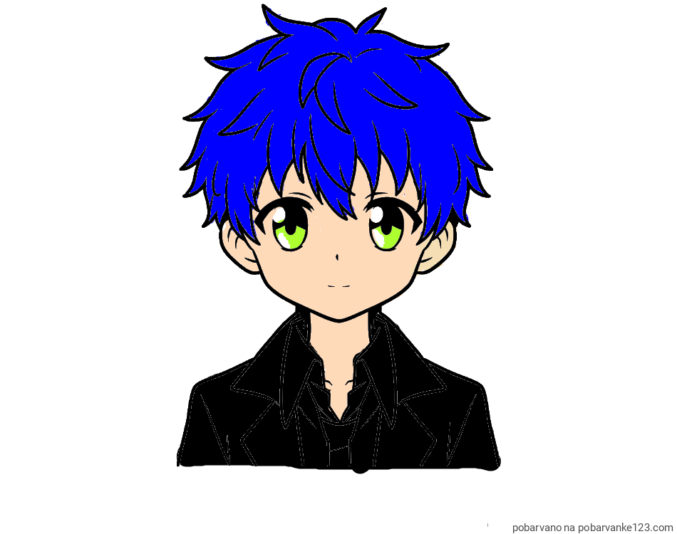 POBARVANA pobarvanka - Pobarvanka fanta v anime slogu (MIKI, 11 let)