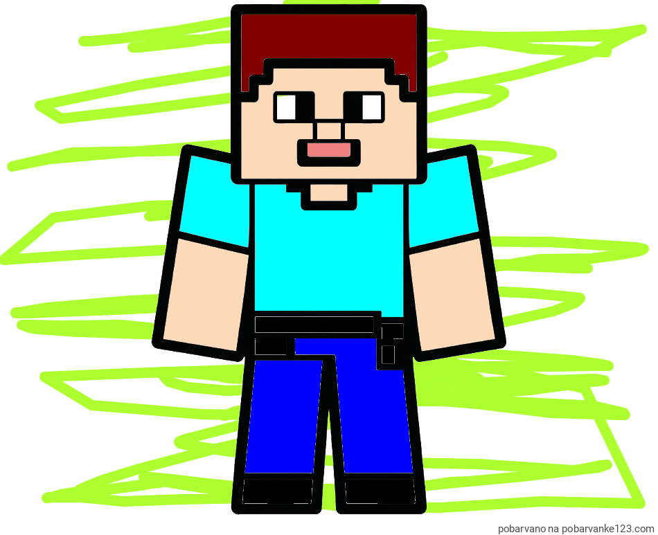 POBARVANA pobarvanka - Pobarvanka Minecraft figurice (hana, 9 let)