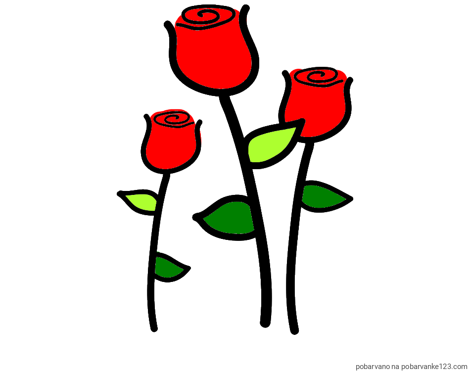 POBARVANA pobarvanka - Pobarvanka treh vrtnic (miša, 5 let)