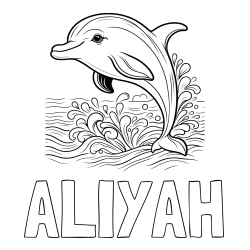 Pobarvanka ljubkega delfina