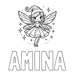 Pobarvanka imena AMINA