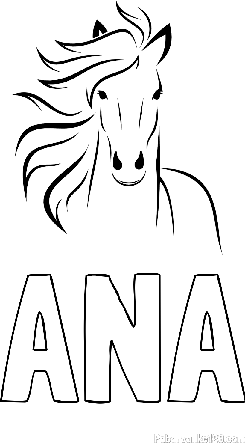Pobarvanka imena ANA