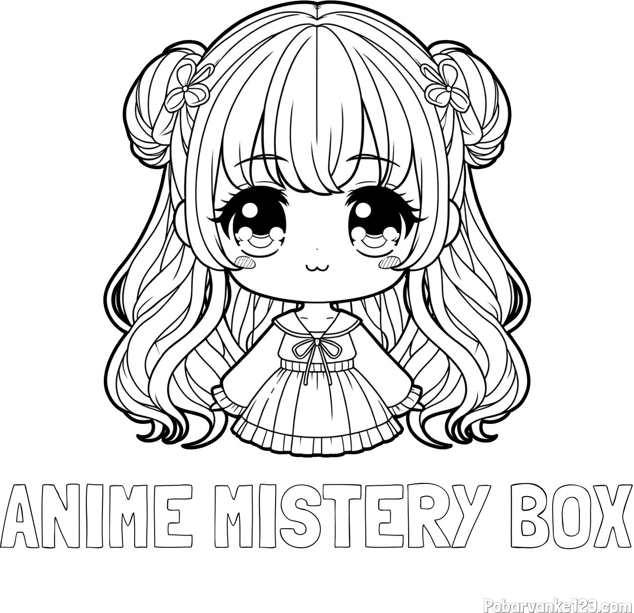Pobarvanka imena ANIME MISTERY BOX in pobarvanka prikupne punčke v ...