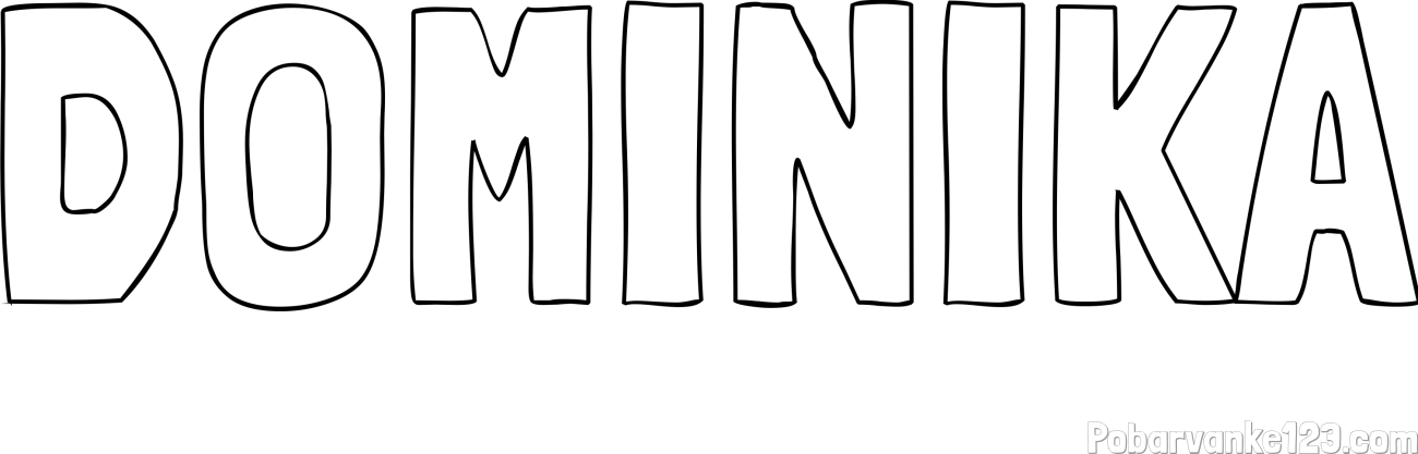 Pobarvanka imena DOMINIKA