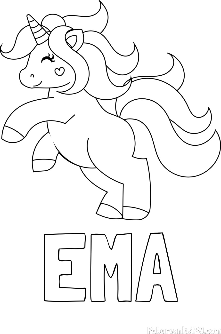 Pobarvanka imena EMA