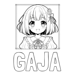 Pobarvanka ljubke punčke v anime slogu