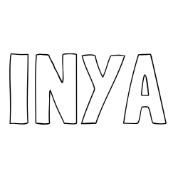 Pobarvanka imena INYA