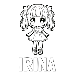 Pobarvanka anime punčke