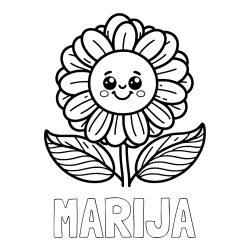 Pobarvanka imena MARIJA