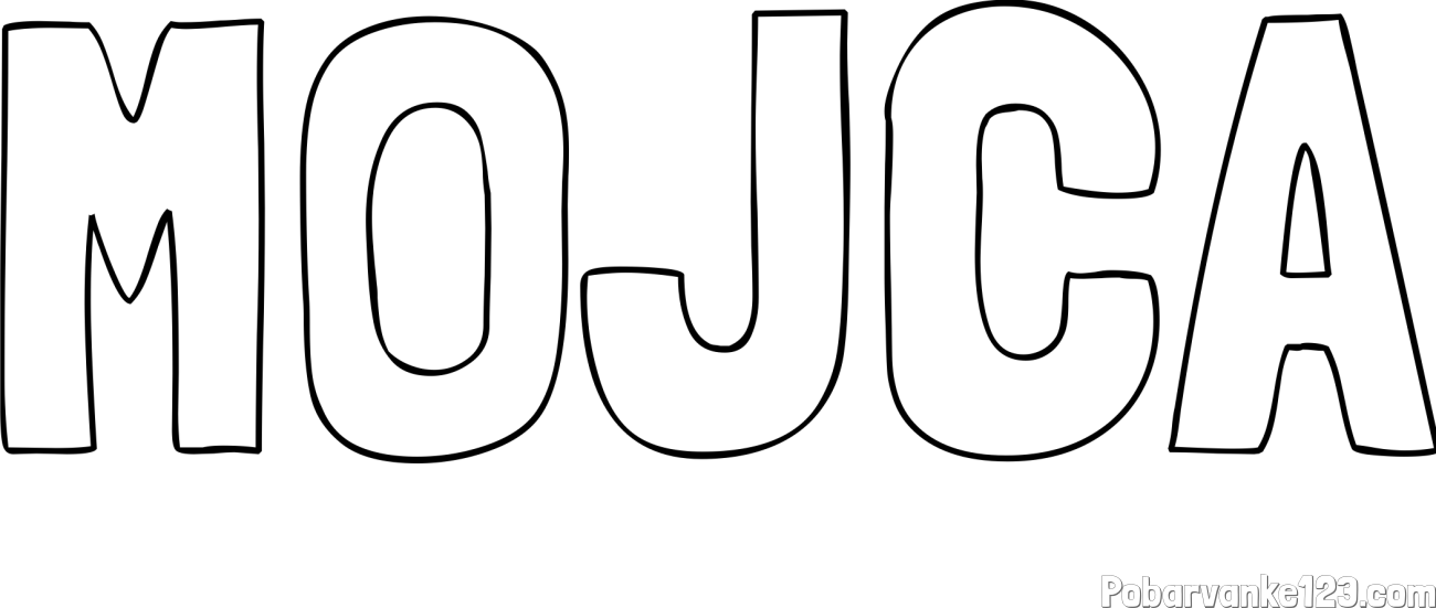 Pobarvanka imena MOJCA