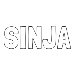 Pobarvanka imena SINJA