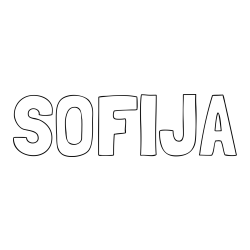 Pobarvanka imena SOFIJA in pobarvanka ljubkega papagaja