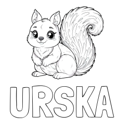 Pobarvanka prikupne veverice